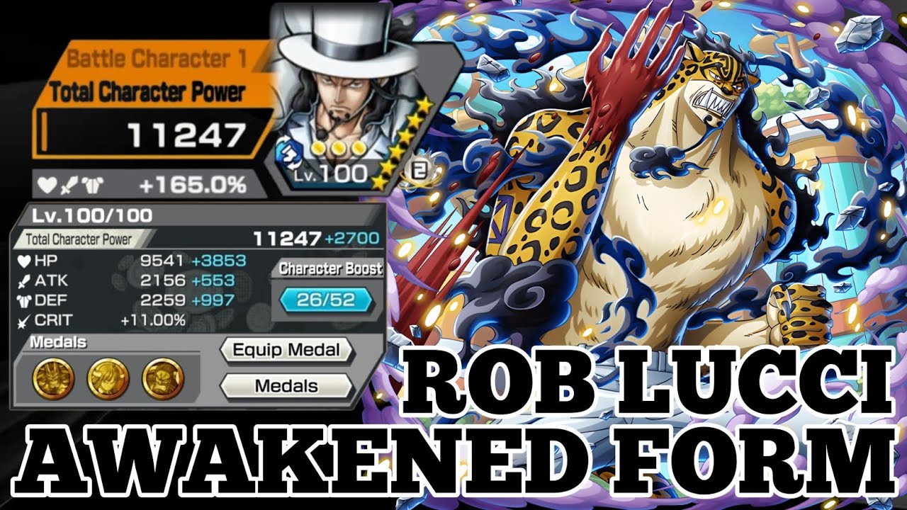 ROB LUCCI AWAKENED FORM GAMEPLAY | ONE PIECE BOUNTY RUSH | OPBR - YouTube