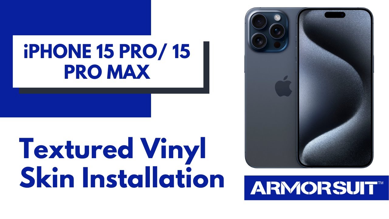 iPhone 15 Pro / 15 Pro Max Vinyl Skin installation video by Armorsuit ...