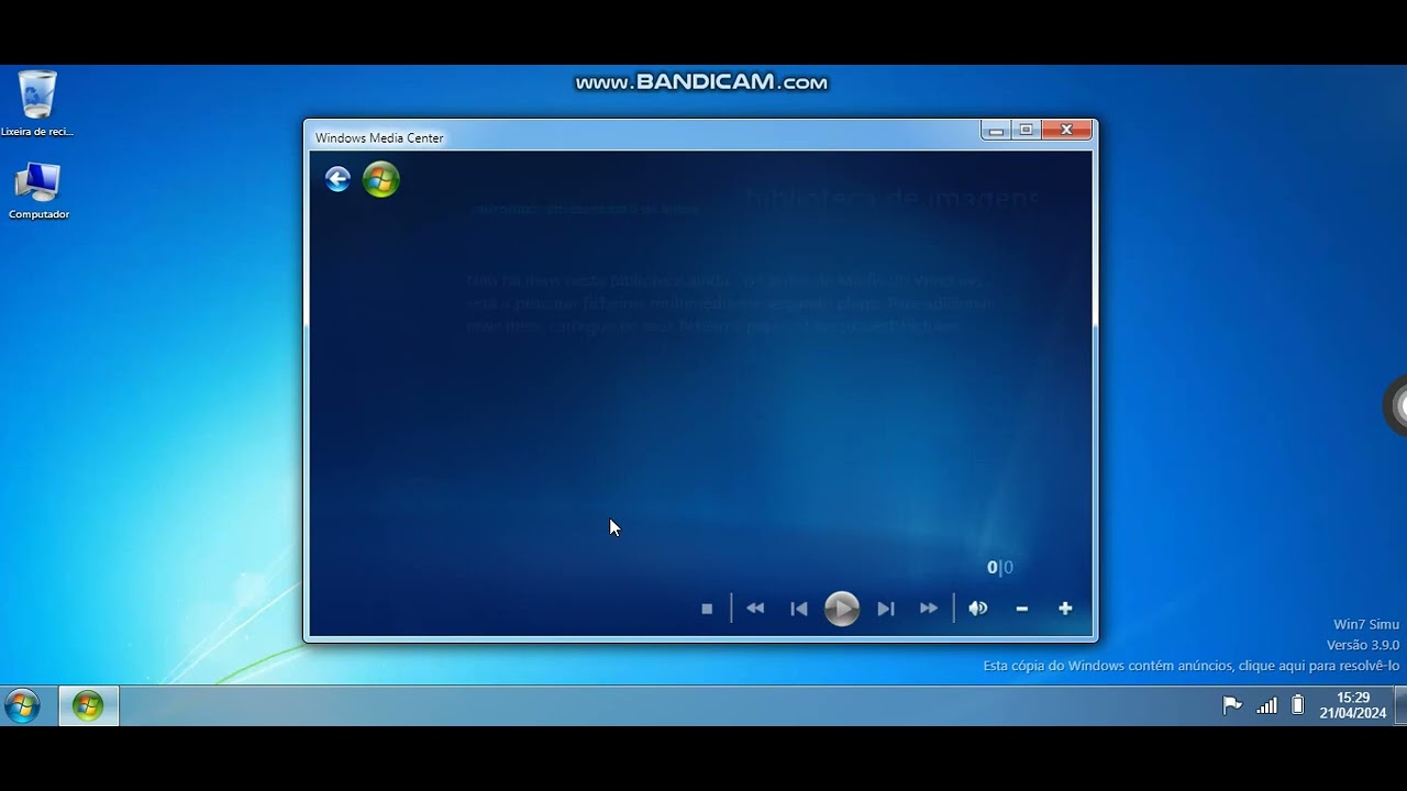 Win 7 simu - Windows Media Center (WMC) - YouTube