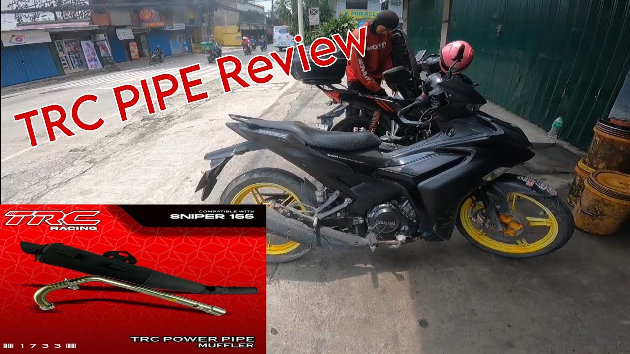 TRC PIPE FOR SNIPER 155 Review and Sound test - YouTube