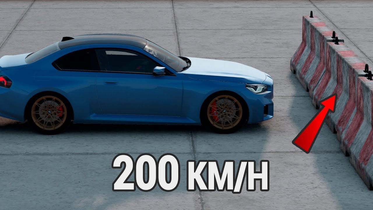 Cars vs Concrete Barrier 💥 BeamNG Drive. Crash Zone 🔥 - YouTube