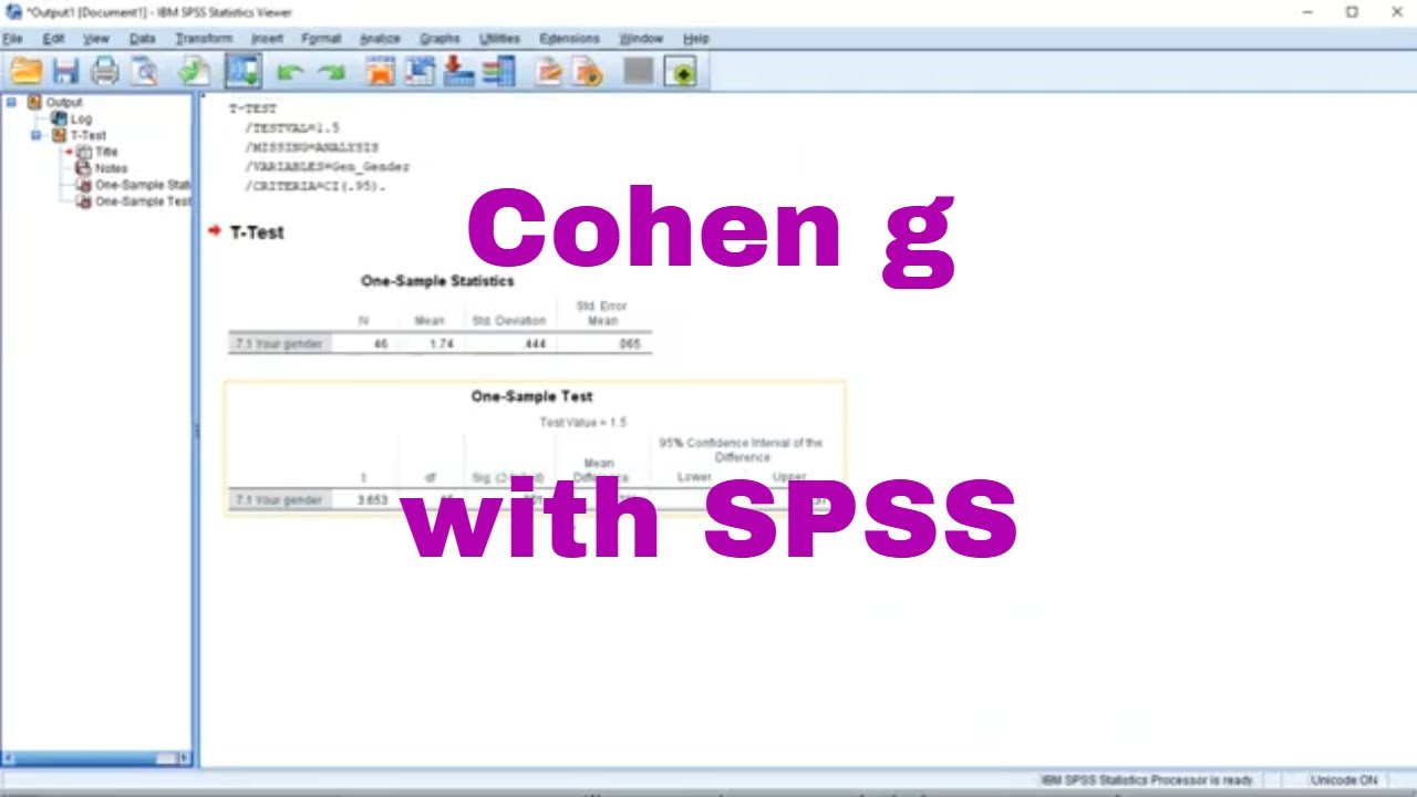 SPSS - Cohen's g - Effect Size for one-sample binomial test - YouTube