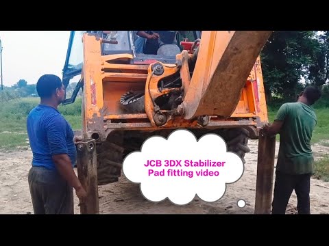 JCB 3DX Stabilizer Pad fitting video Work || By Bombay JCB Garage - YouTube