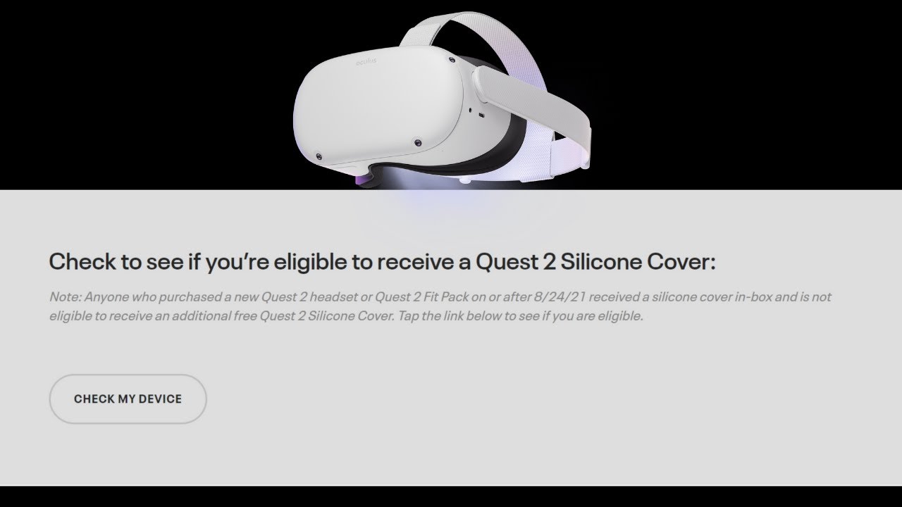 How to order your Oculus Quest 2 Free Silicone Cover - Voluntary foam ...