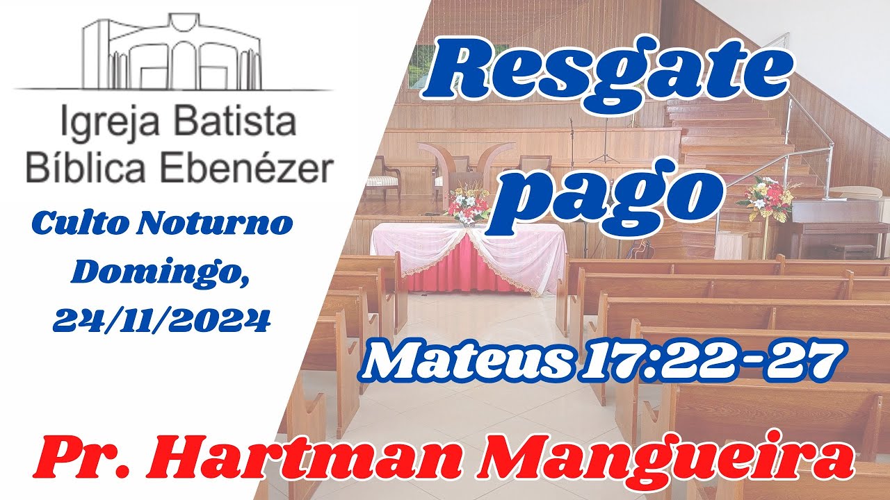 Resgate pago - Pr. Hartman - YouTube