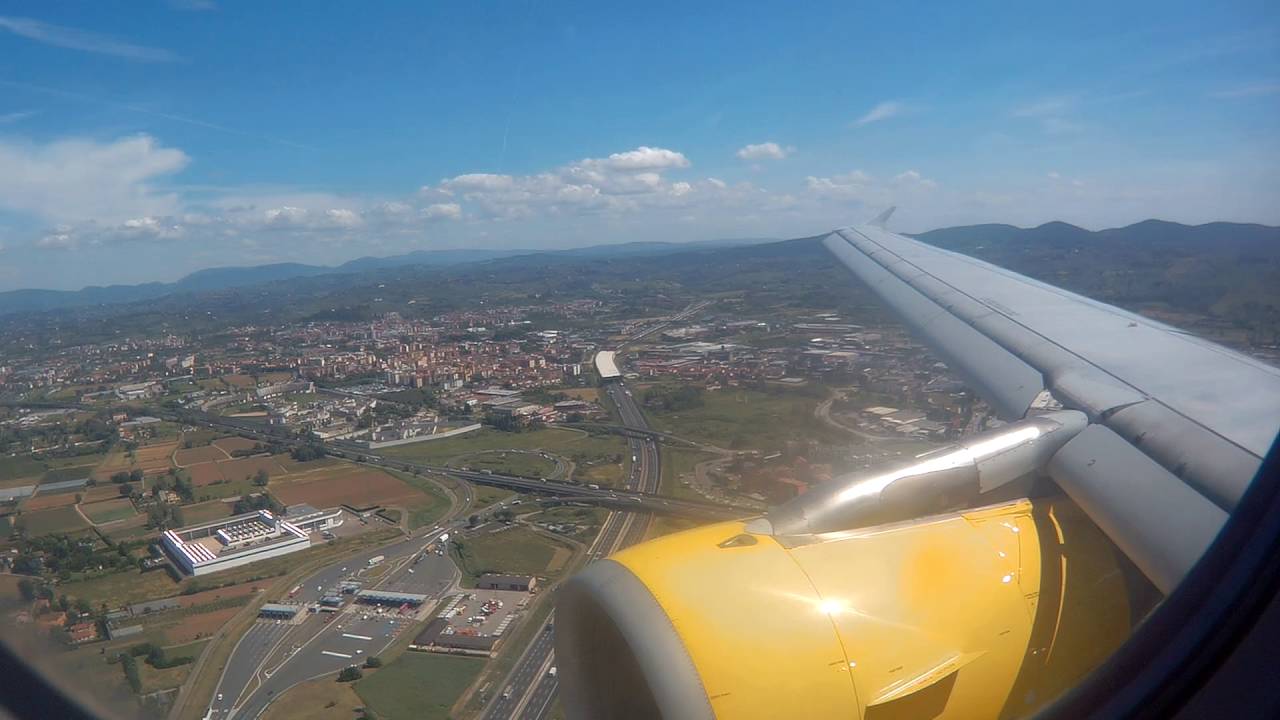 Vueling A320 Landing Florence Airport - YouTube