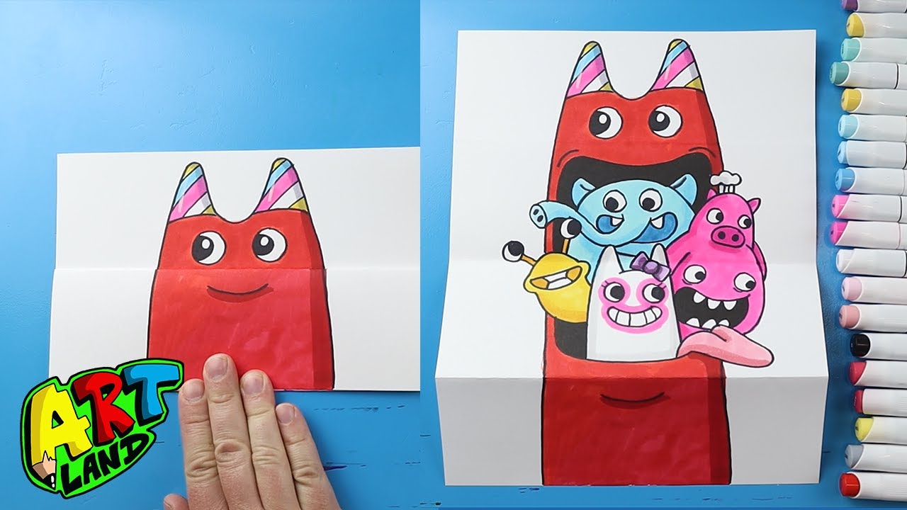 How to Draw a Ban Ban Surprise Fold l Garten of Ban Ban - YouTube