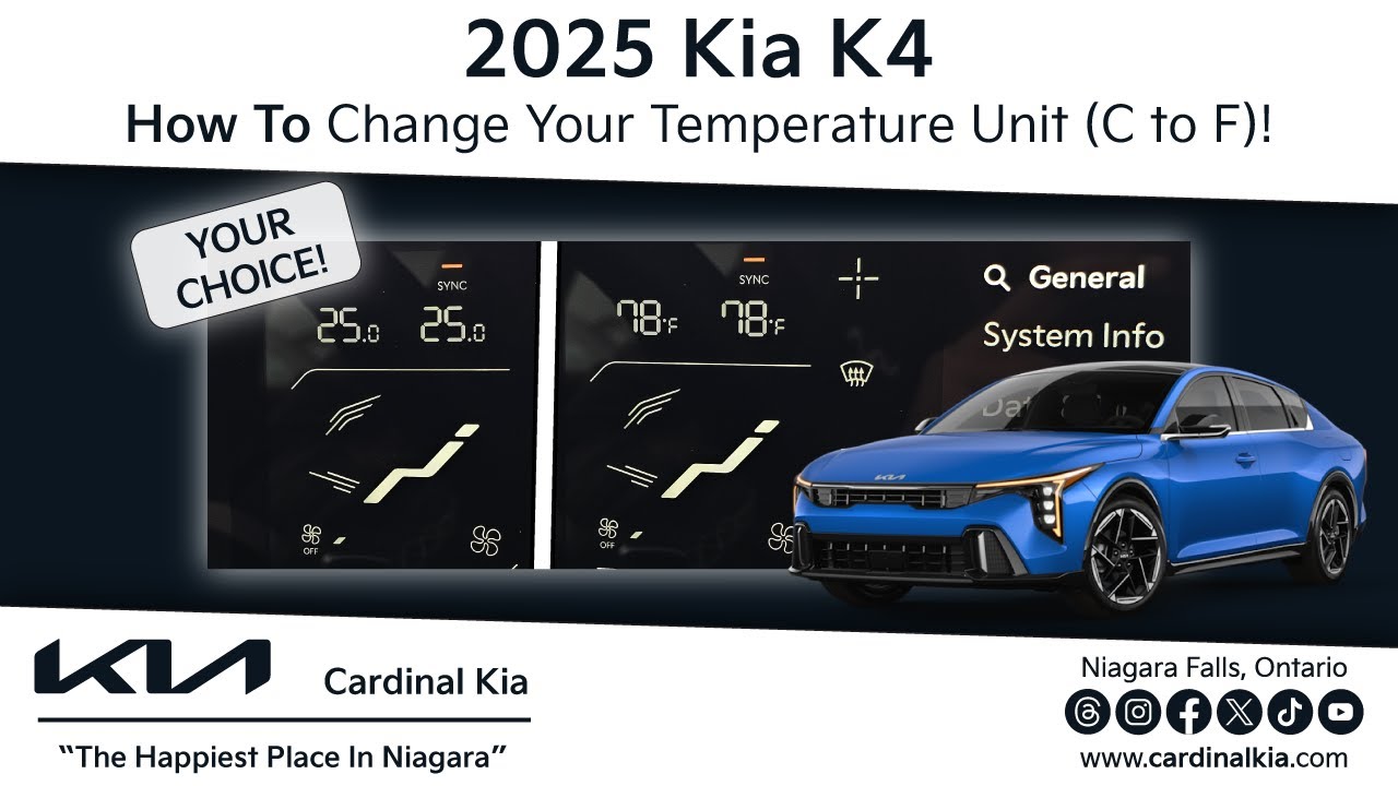 2025 Kia K4 | How To Change Your Temperature Unit (C to F)! - YouTube