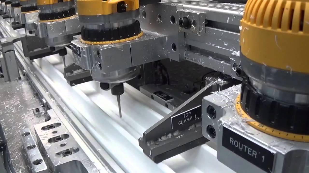 Semi-Automatic 12-Up CNC Routing Machine - YouTube