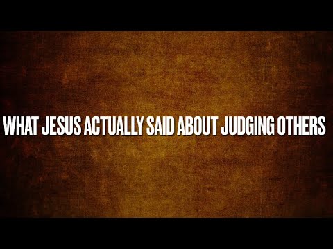 What Jesus taught about judging others - YouTube