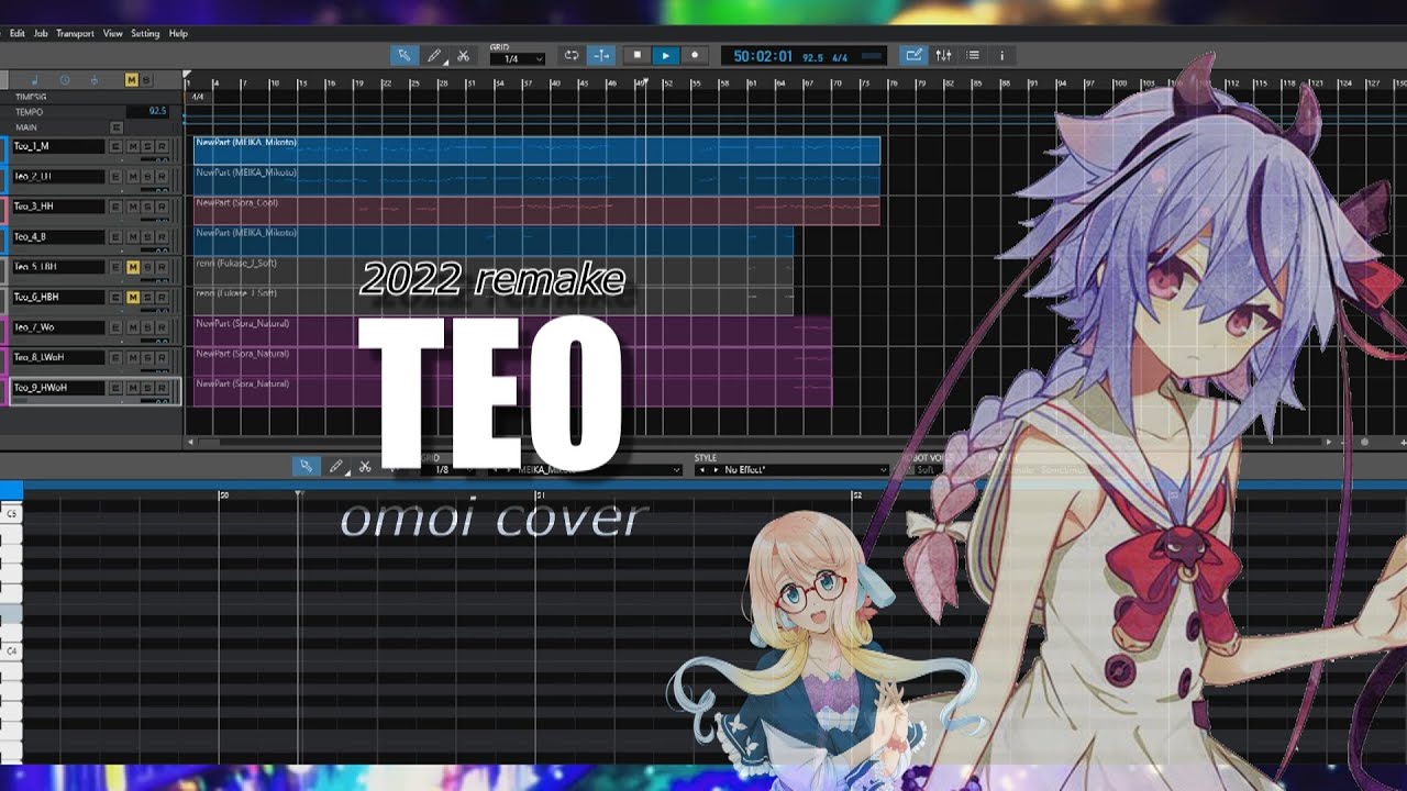 テオ (teo) (2022 remake) | cover ft. meika mikoto, haruno sora - YouTube