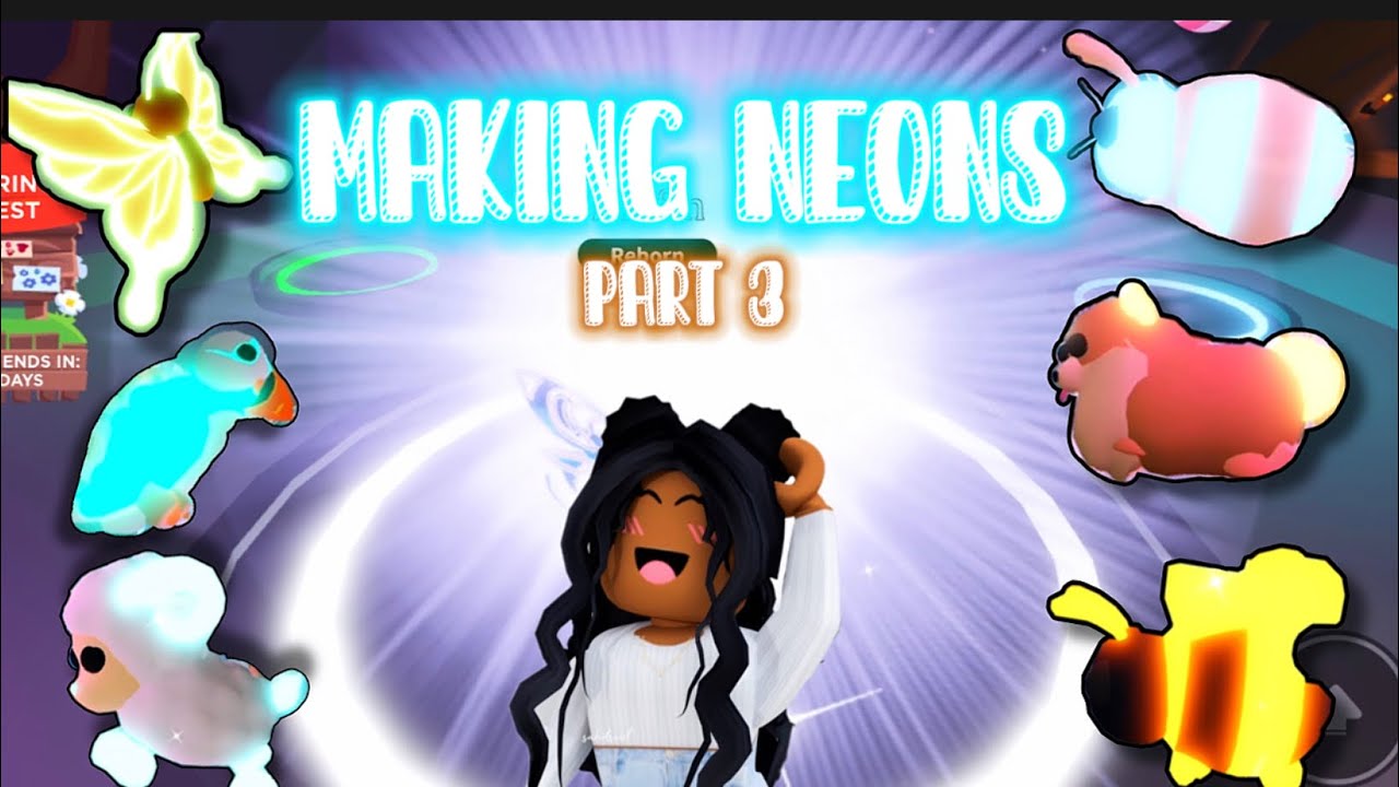 Making neon pets in adopt me - part 3 | Made 8 neon pets - YouTube