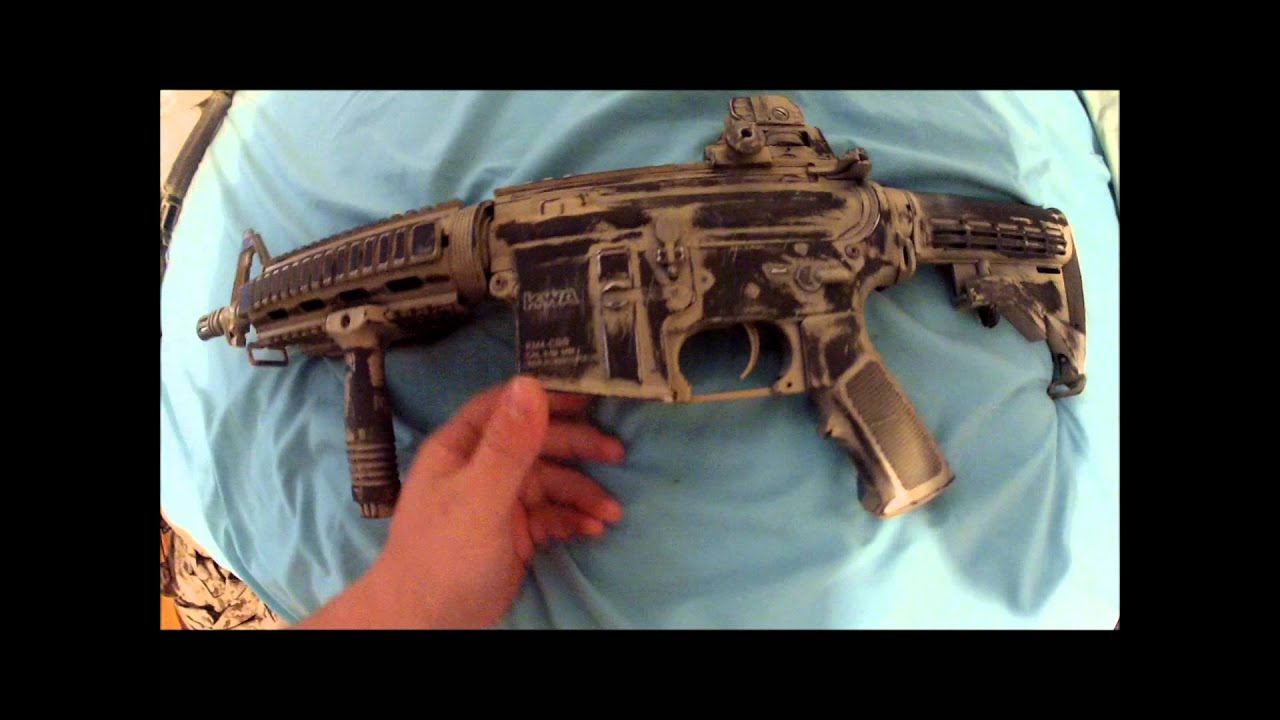 m4 custom paint and airsoft bloopers - YouTube