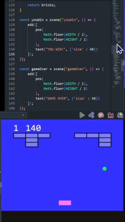 Breakout In Kaplay Coding Tutorial Shorts Kaplay Javascript Gameprogramming