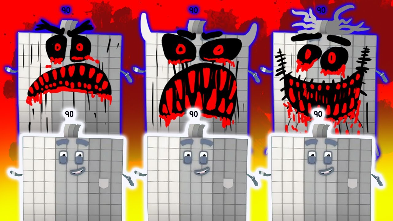 Numberblocks New Design 909090 as Horror Version Angry Band - YouTube
