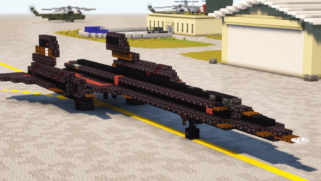 Minecraft Lockheed SR-71 Blackbird Tutorial - YouTube