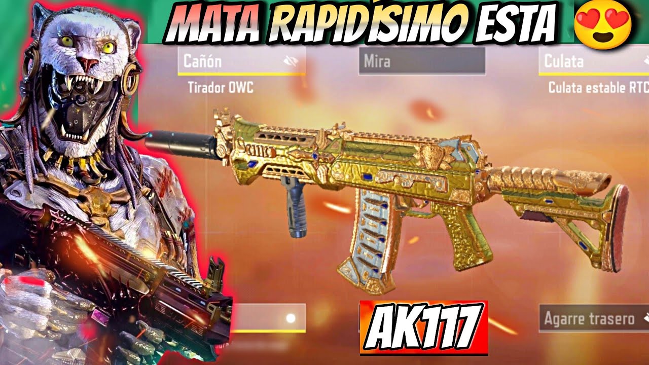 MEJOR CONFIGURACIÓN LA MEJOR CLASE DE AK117 COD MOBILE BATTLE ROYALE MEJORES ACCESORIOS - YouTube
