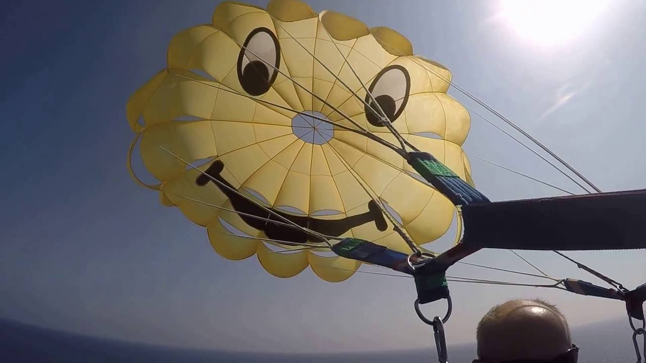 Flight with parachute. Cyprus.- Полiт на парашутi. Кiпр. - YouTube