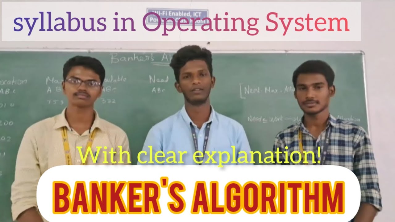 Banker's Algorithm with clear explanation | Operating System | SNS ...