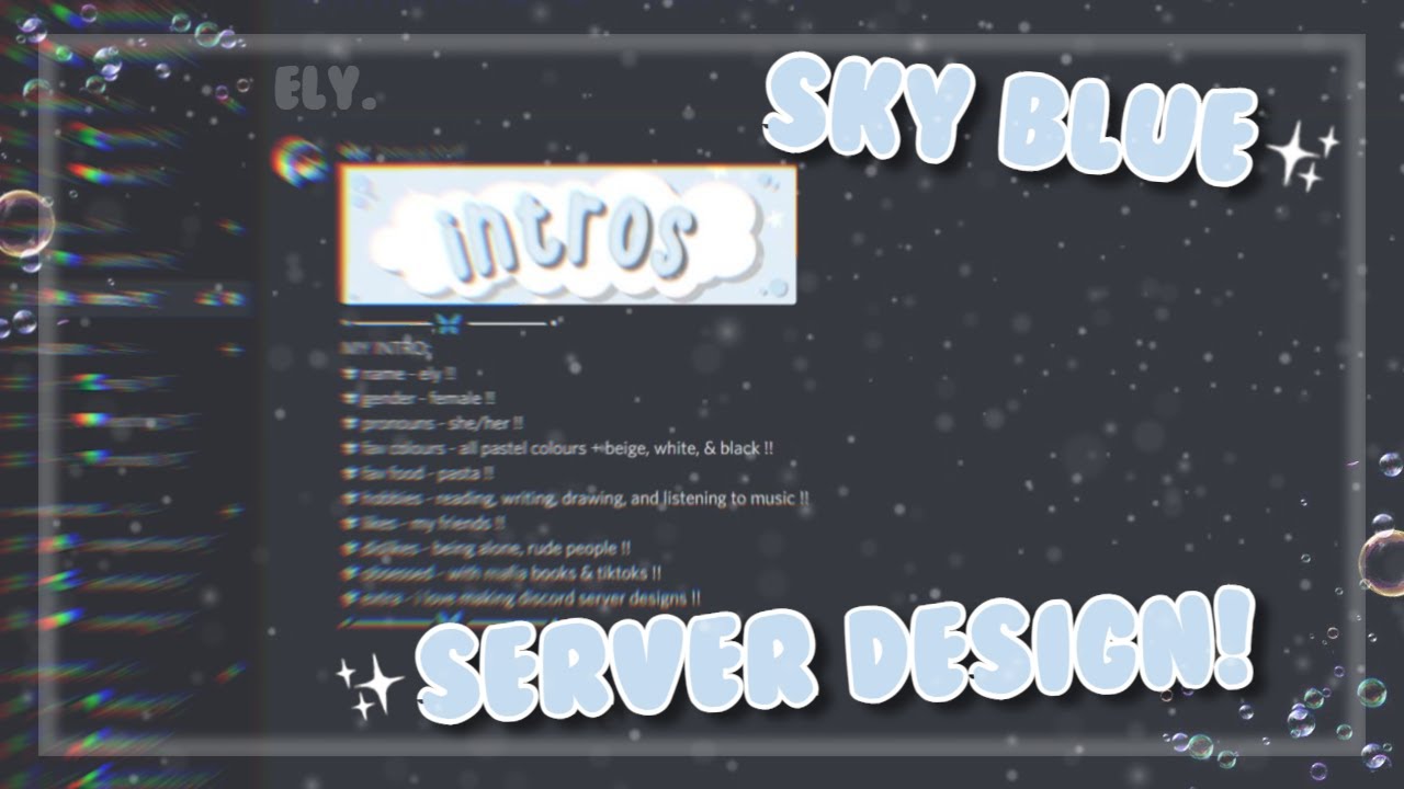 ⋆💎꒱ aesthetic sky blue server design :: ely. °｡˚୨୧ - YouTube
