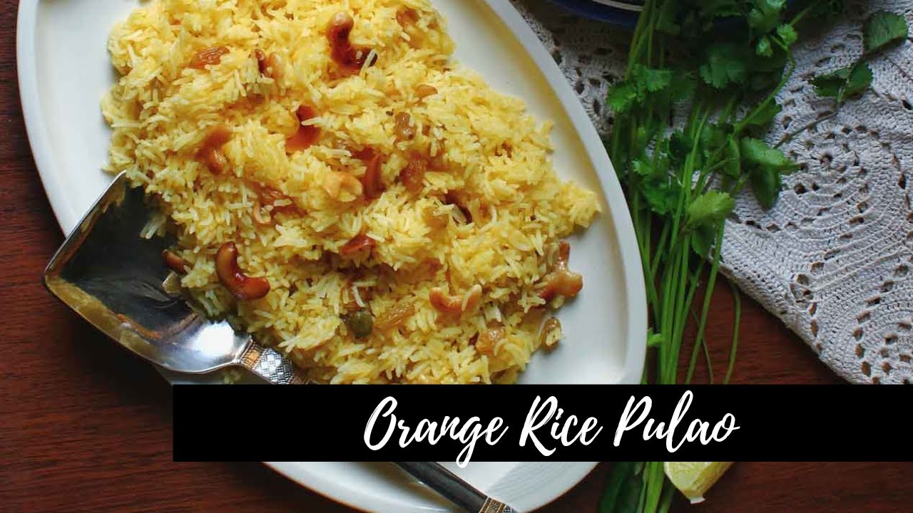 Orange Rice Indian Food