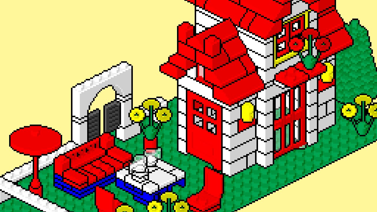 LEGO instructions pixel art movie: 710 part1 BASIC Building Set - YouTube