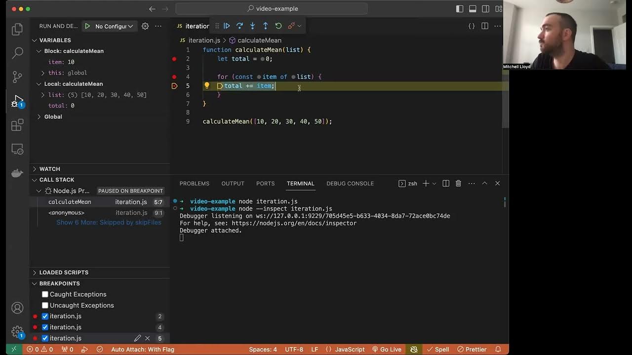 Iteration with the debugger - YouTube