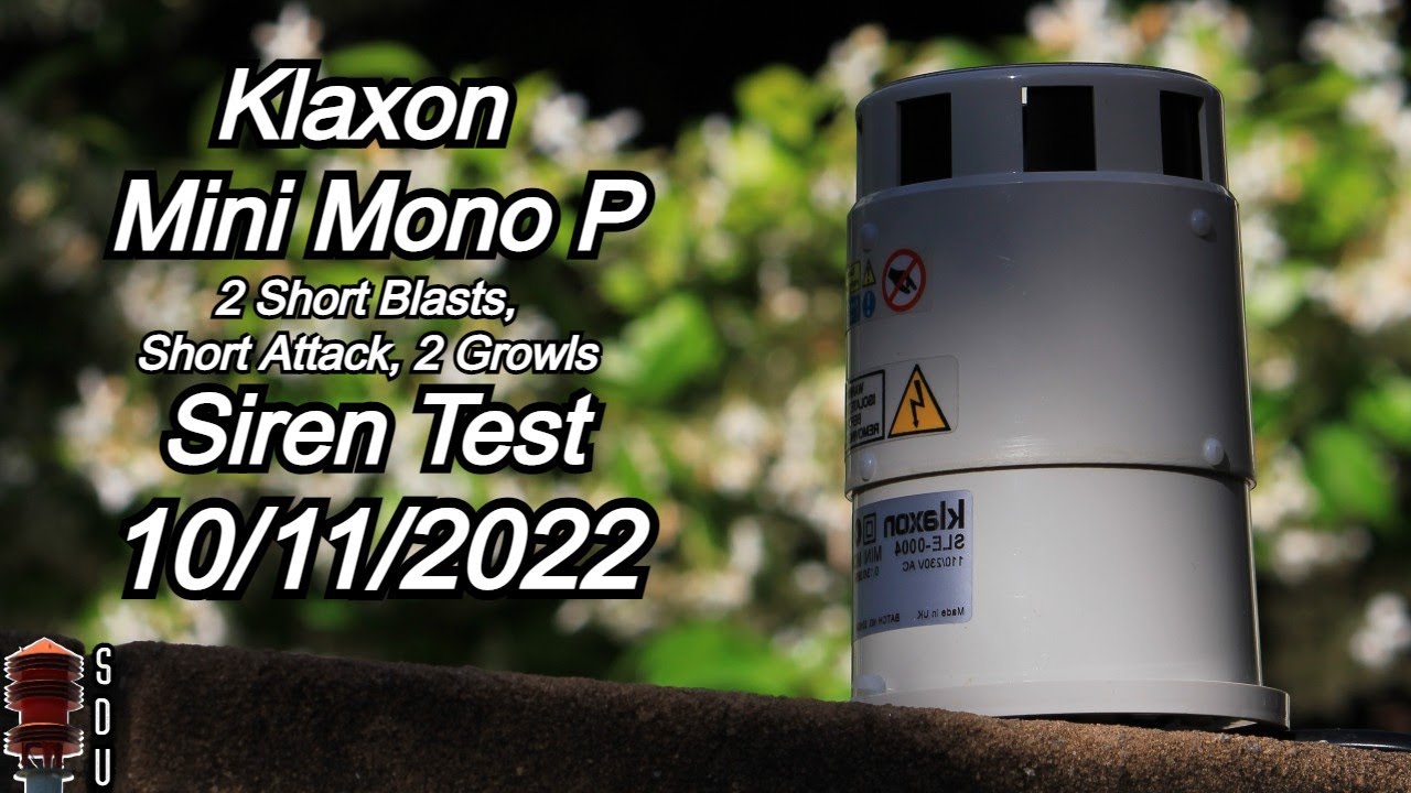 Klaxon Mini Mono P - Siren Test | Alert (2x), Attack, Growl (2x) | 10 ...