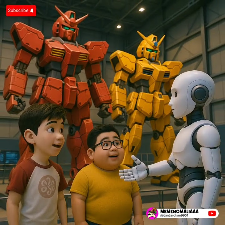 ADIT DAN DENIS MENGENDARAI ROBOT GUNDAM #adit #denis #kartun #anomali #gundam #anak #fyp #ff # ...