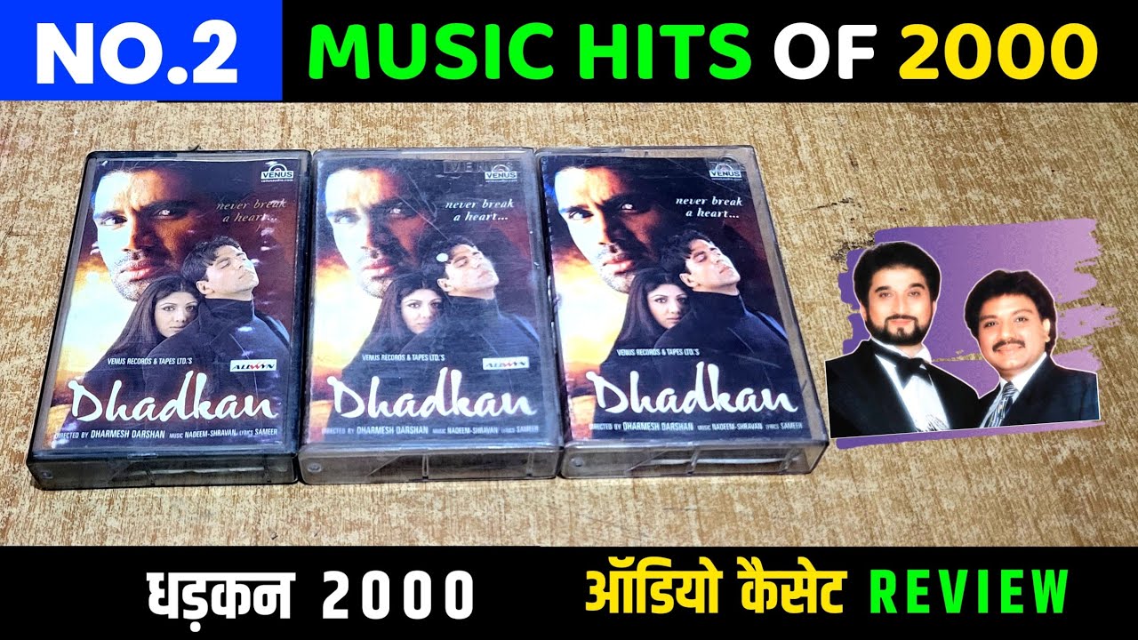 No.2 Music Hits of 2000 | Dhadkan (2000) Audio Cassette Review | Music ...