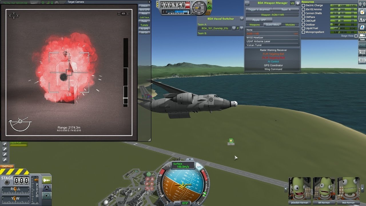 KSP BDA: Radial firing (from aircraft) + Bow v. Broadside (from surface ...