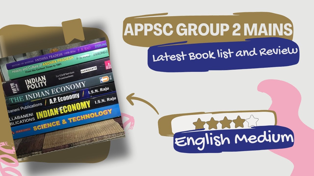 APPSC GROUP 2 MAINS LATEST BOOK LIST AND REVIEW ENGLISH MEDIUM - YouTube