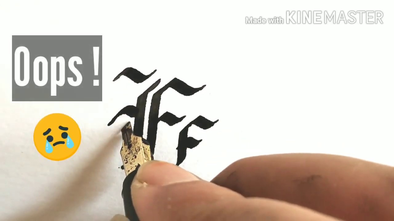 Writing Letter F in Calligraphy | Small and Capital | Pen Calligraphy ...