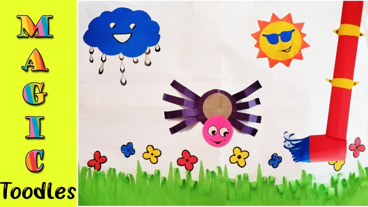 Incy Wincy Spider Nursery Rhyme - Puppet Paper Craft - Songs for ...