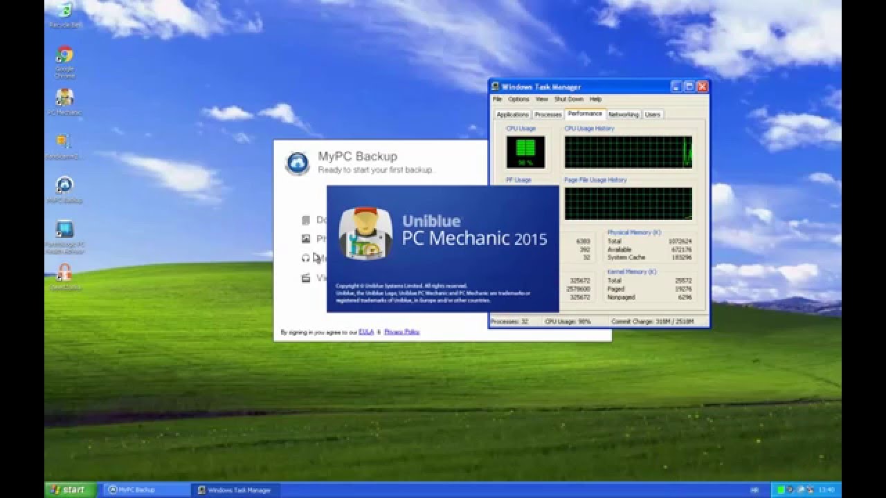 Destroyng Windows XP with trial junk programs and a lot of Viruses ...