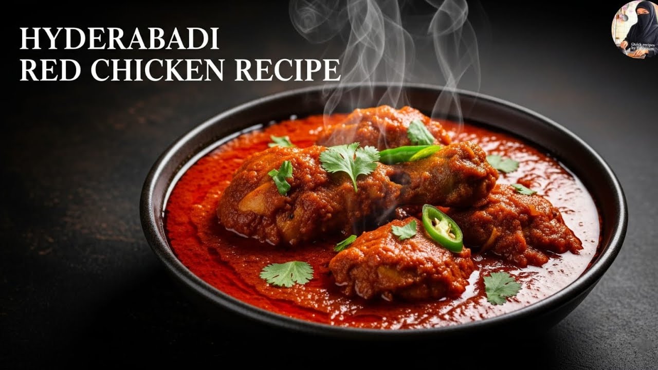 Hyderabadi Red Chicken Recipe | Wedding Style Chicken Curry | Spicy ...