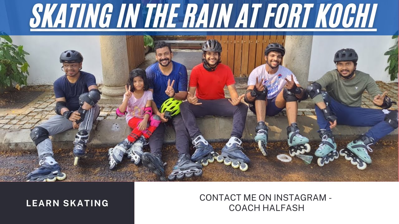 Skating in the RAIN | ROAD SKATING | FORT KOCHI | SKATING TURORIAL ...