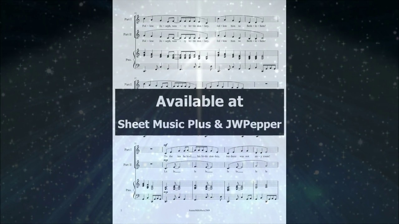 Follow Joseph, Weary Little Donkey (2-Part Choir) - YouTube