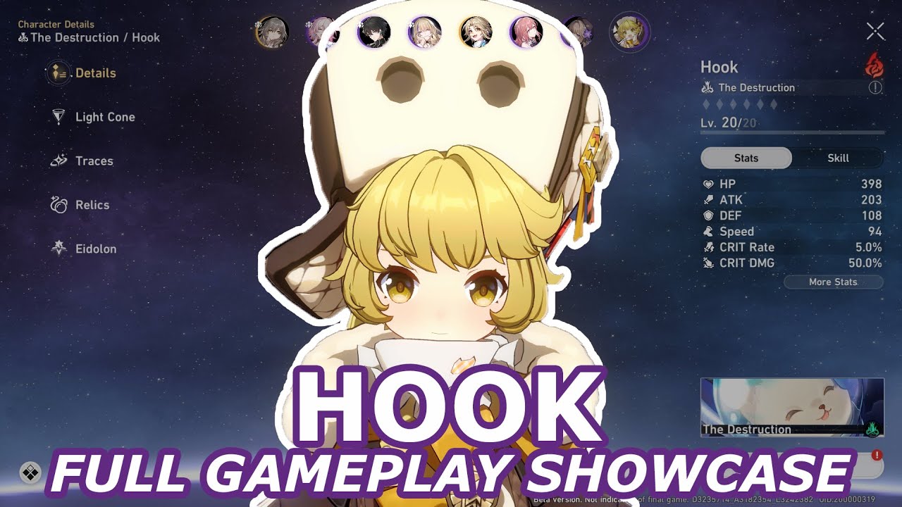Hook Gameplay Showcase: Character Skill, Ultimate and All Animations ...