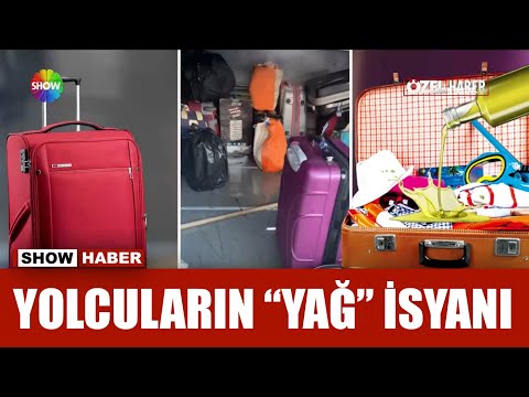 Yağ yayıldı, valizler mahvoldu