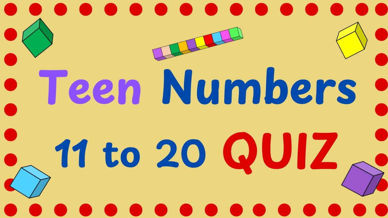 Numbers 11 to 20 Math Quiz; Fun & Engaging Counting Activity for Kids ...