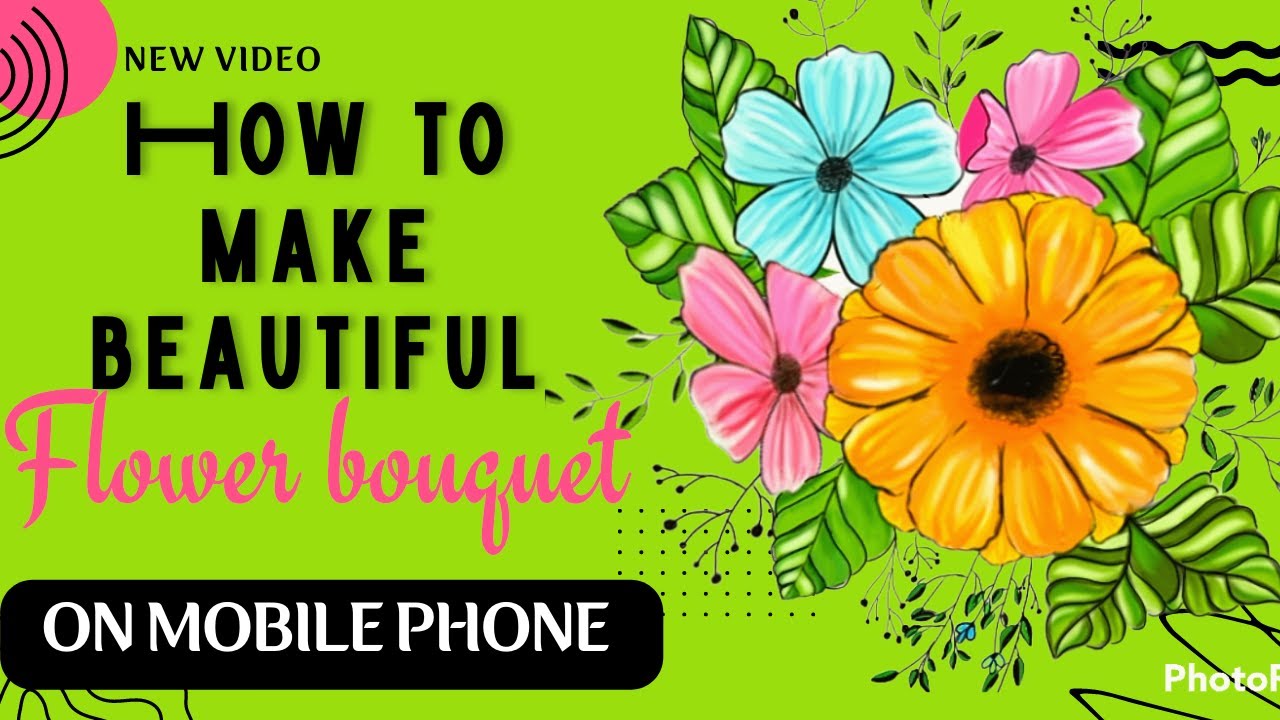 Flower bouquet digital art(with easy way)|HOW TO PAINT DIGITAL FLOWERS ...