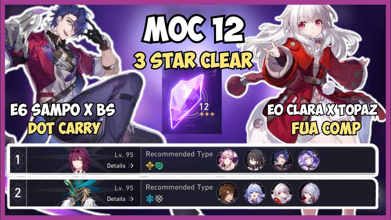 v2.4 MoC 12 (3 star clear) ft. E6 Sampo & E0 Black Swan x E0 Clara ...