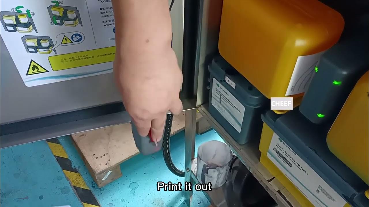 Don't look at the first ink supply of Domino AX350i? - YouTube