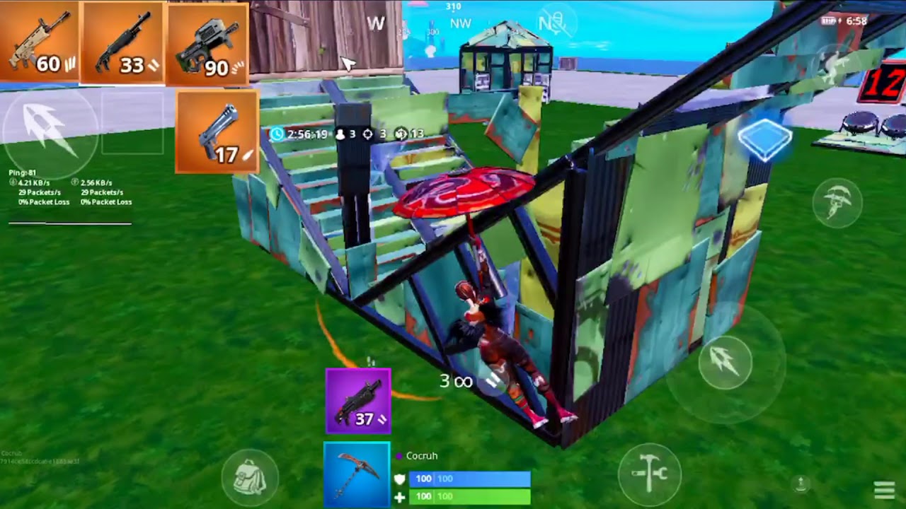 Fortnite Mobile (iPhone 7) 1v1s and hud showcase - YouTube