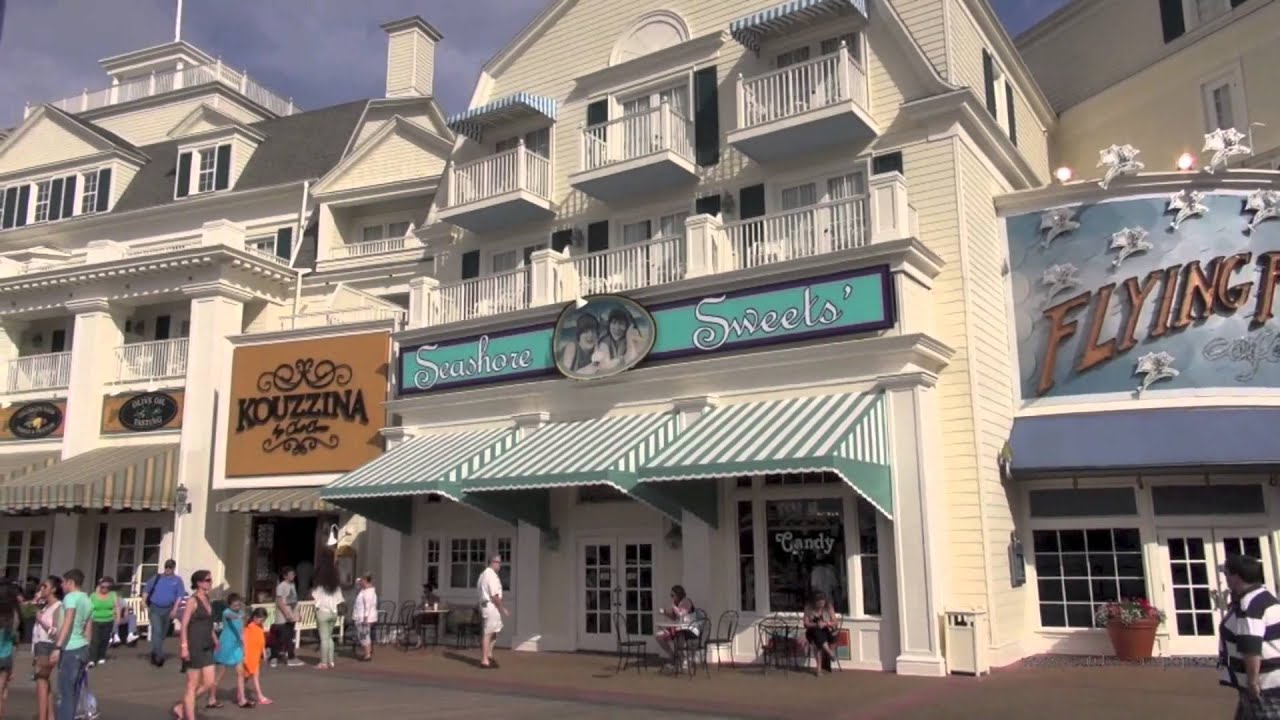 Disney's Boardwalk Shopping and Dining Area 2013 Tour and Overview Walt ...