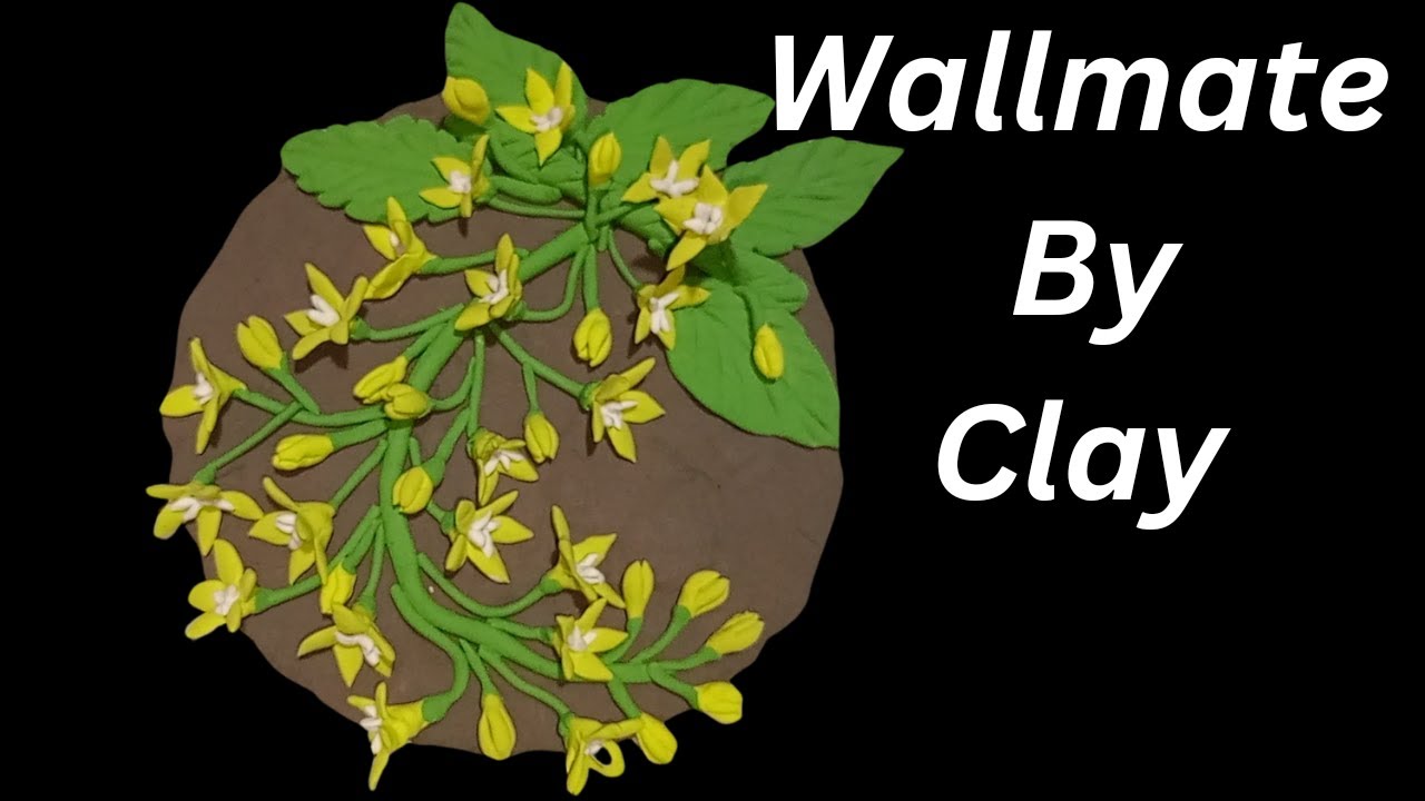 How To Make Beautiful Floral Wallmate by clay || Wallmate || ক্লে দিয়ে ...