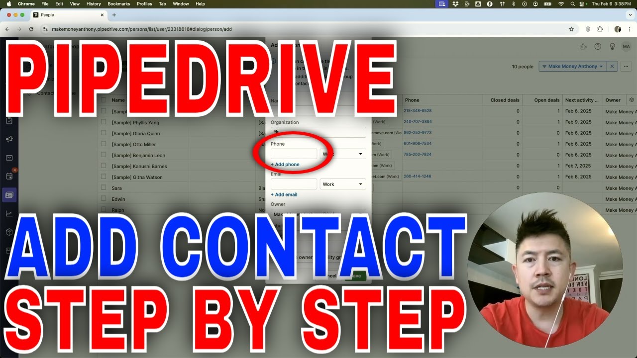 How To Manually Add Contact To Pipedrive CRM🔴 - YouTube