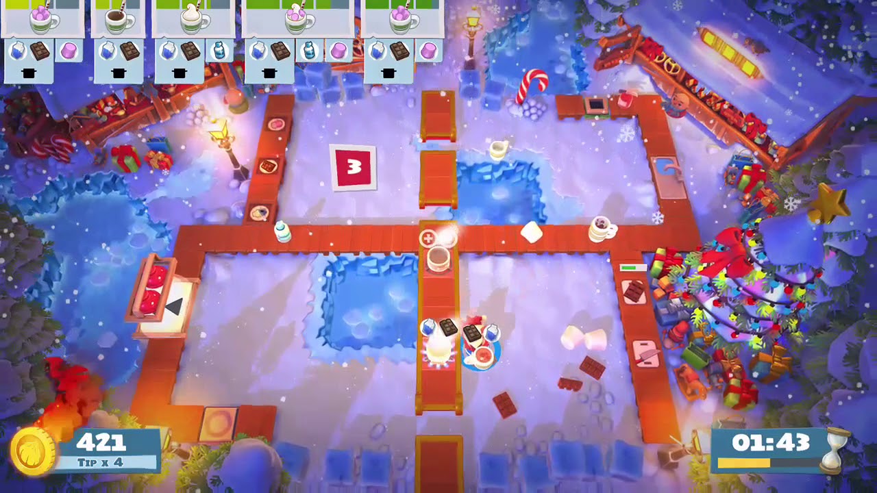 Overcooked 2 Seasonal Content (Kevin's Christmas Cracker) Level 1-3 ...