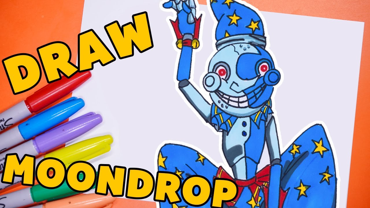How to Draw Moondrop the Daycare Attendant Five Nights at Freddy's ...